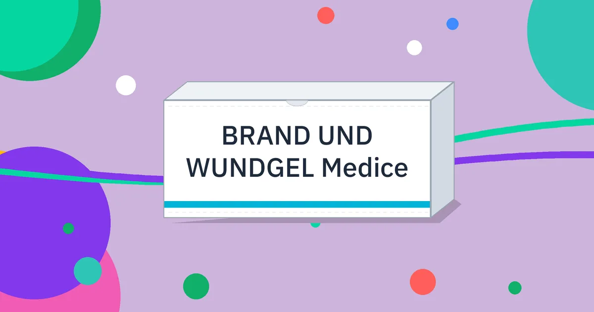 Symbolbild: Packung mit der Aufschrift BRAND UND WUNDGEL Medice (PZN 03839625) – Verfügbarkeit und Bezug in Apotheken in Frankfurt am Main