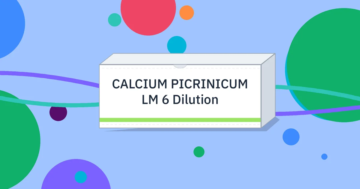Symbolbild: Packung mit der Aufschrift CALCIUM PICRINICUM LM 6 Dilution (PZN 13410610) – Verfügbarkeit und Bezug in Apotheken in Frankfurt am Main