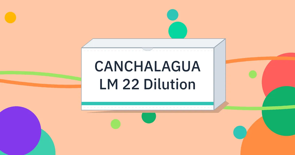 Symbolbild: Packung mit der Aufschrift CANCHALAGUA LM 22 Dilution (PZN 13412632) – Verfügbarkeit und Bezug in Apotheken in Frankfurt am Main