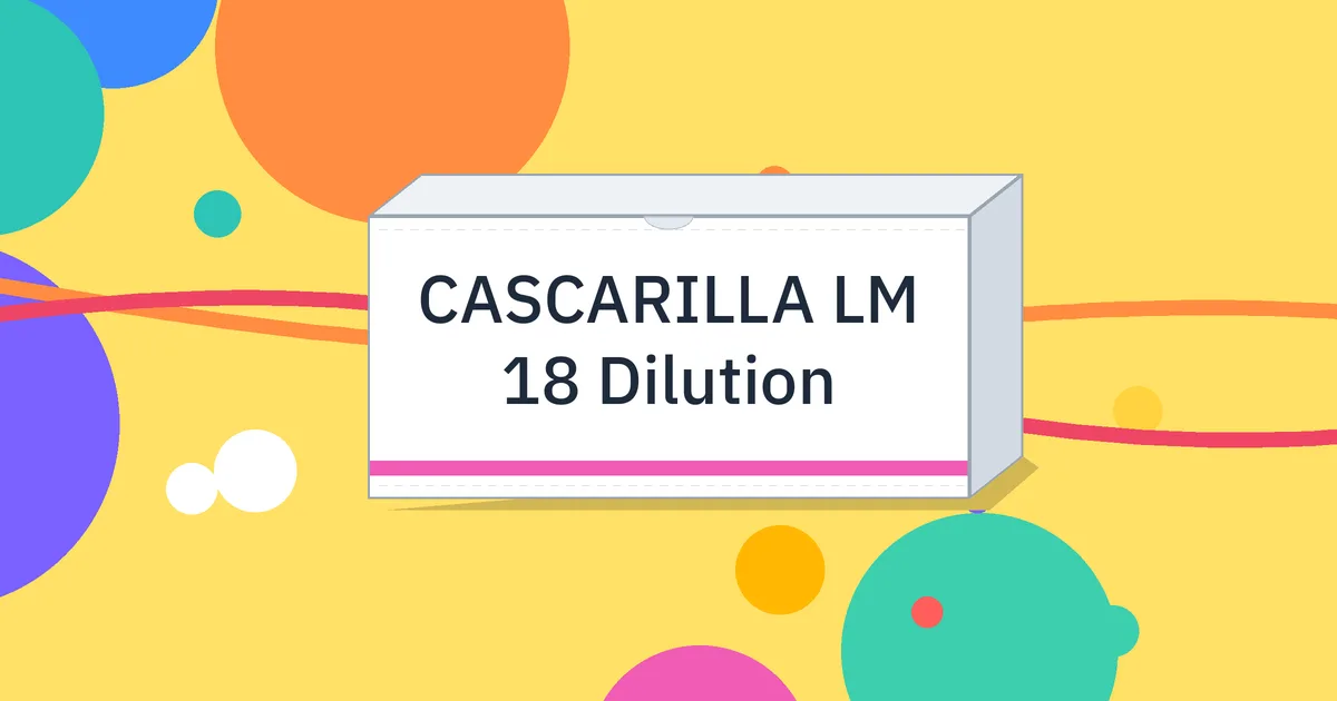 Symbolbild: Packung mit der Aufschrift CASCARILLA LM 18 Dilution (PZN 13433456) – Verfügbarkeit und Bezug in Apotheken in Frankfurt am Main
