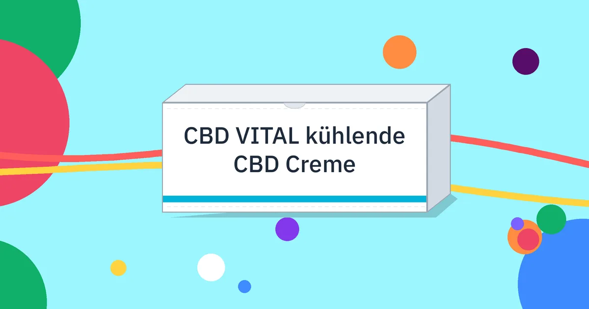 Symbolbild: Packung mit der Aufschrift CBD VITAL kühlende CBD Creme (PZN 18500447) – Verfügbarkeit und Bezug in Apotheken in Frankfurt am Main