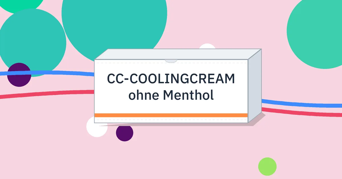 Symbolbild: Packung mit der Aufschrift CC-COOLINGCREAM ohne Menthol (PZN 19474516) – Verfügbarkeit und Bezug in Apotheken in Frankfurt am Main