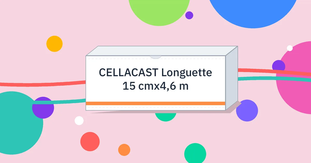 Symbolbild: Packung mit der Aufschrift CELLACAST Longuette 15 cmx4,6 m (PZN 14054614) – Verfügbarkeit und Bezug in Apotheken in Frankfurt am Main