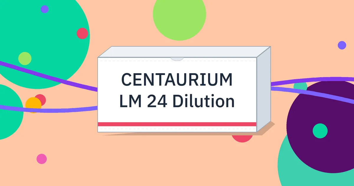 Symbolbild: Packung mit der Aufschrift CENTAURIUM LM 24 Dilution (PZN 13436294) – Verfügbarkeit und Bezug in Apotheken in Frankfurt am Main