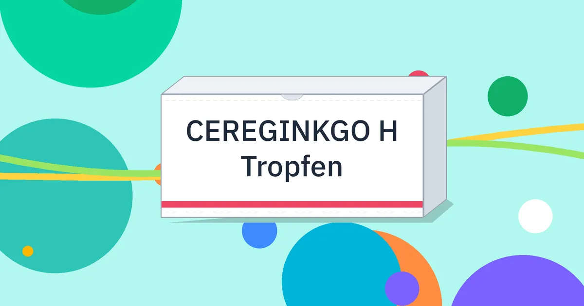 Symbolbild: Packung mit der Aufschrift CEREGINKGO H Tropfen (PZN 01006281) – Verfügbarkeit und Bezug in Apotheken in Frankfurt am Main