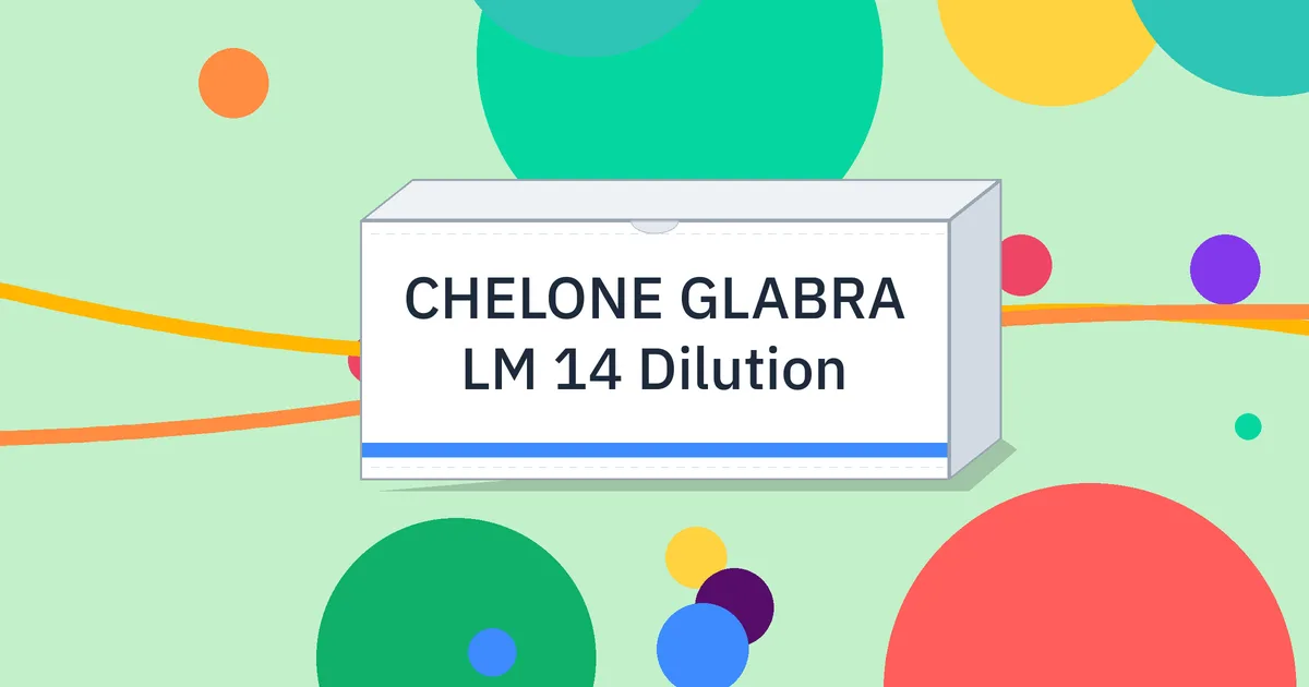 Symbolbild: Packung mit der Aufschrift CHELONE GLABRA LM 14 Dilution (PZN 13439890) – Verfügbarkeit und Bezug in Apotheken in Frankfurt am Main