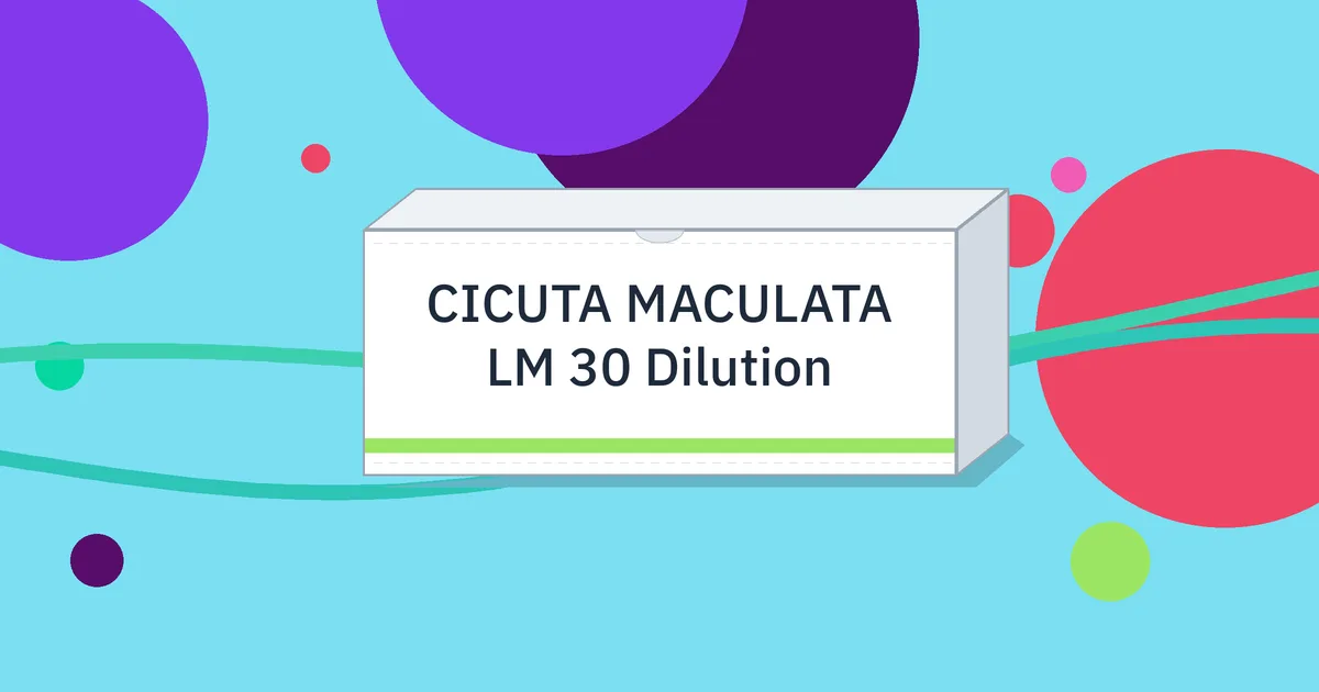 Symbolbild: Packung mit der Aufschrift CICUTA MACULATA LM 30 Dilution (PZN 12818467) – Verfügbarkeit und Bezug in Apotheken in Frankfurt am Main