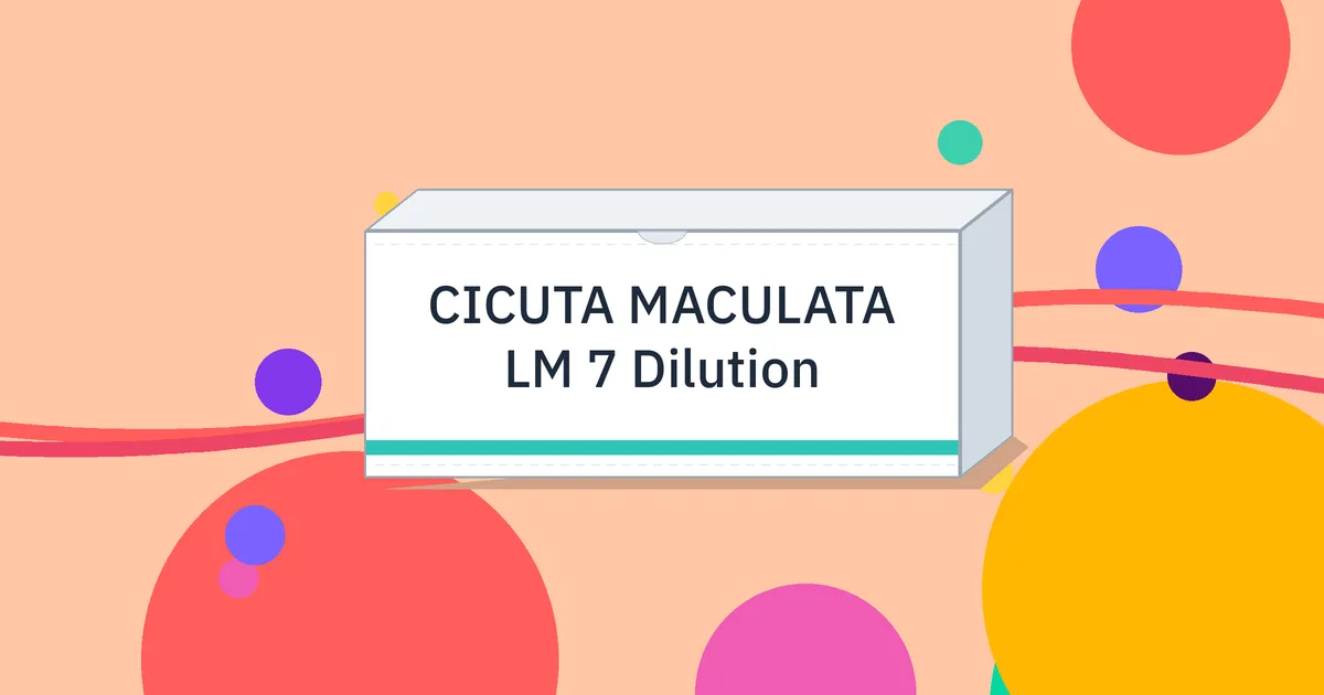 Symbolbild: Packung mit der Aufschrift CICUTA MACULATA LM 7 Dilution (PZN 12818183) – Verfügbarkeit und Bezug in Apotheken in Frankfurt am Main