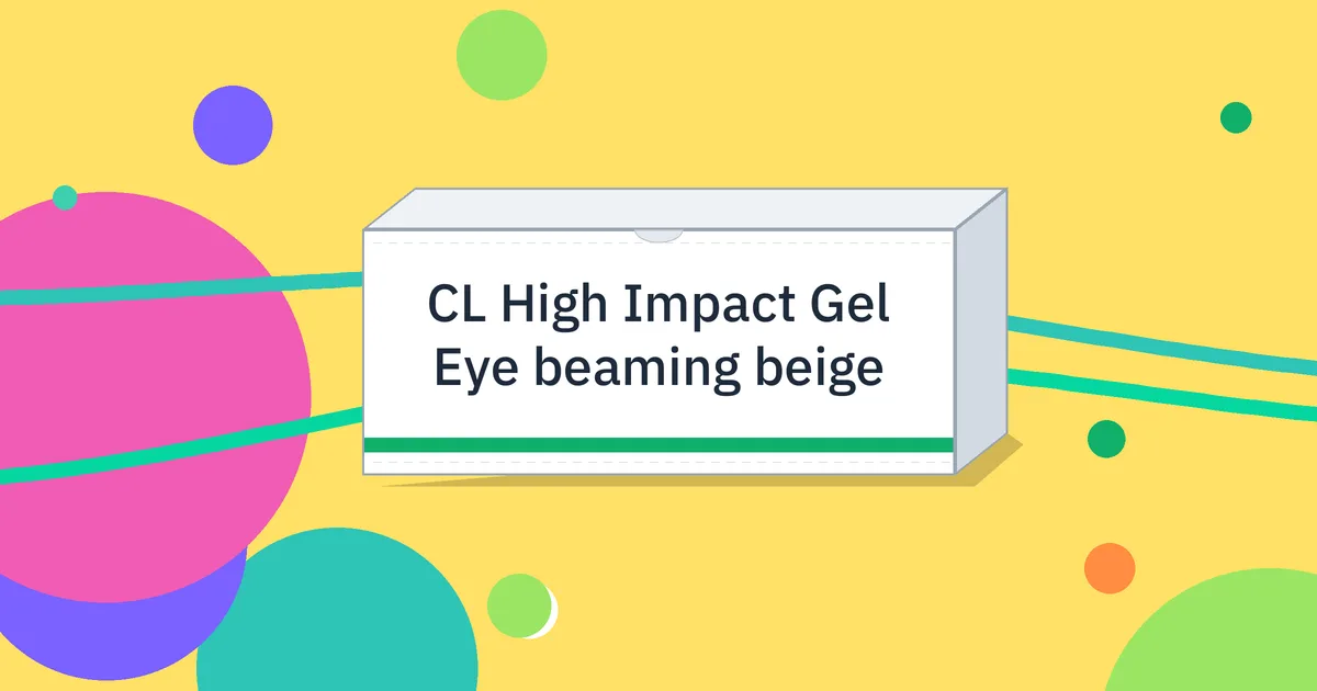 Symbolbild: Packung mit der Aufschrift CL High Impact Gel Eye beaming beige (PZN 20028727) – Verfügbarkeit und Bezug in Apotheken in Frankfurt am Main