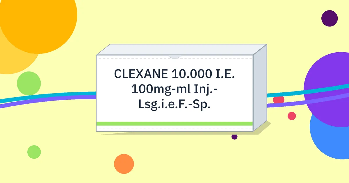 Symbolbild: Packung mit der Aufschrift CLEXANE 10.000 I.E. 100mg-ml Inj.-Lsg.i.e.F.-Sp. (PZN 06590563) – Verfügbarkeit und Bezug in Apotheken in Frankfurt am Main