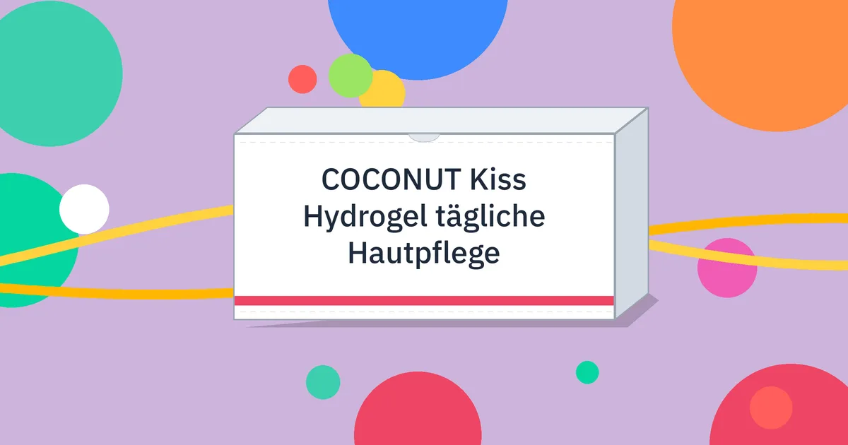 Symbolbild: Packung mit der Aufschrift COCONUT Kiss Hydrogel tägliche Hautpflege (PZN 18238311) – Verfügbarkeit und Bezug in Apotheken in Frankfurt am Main