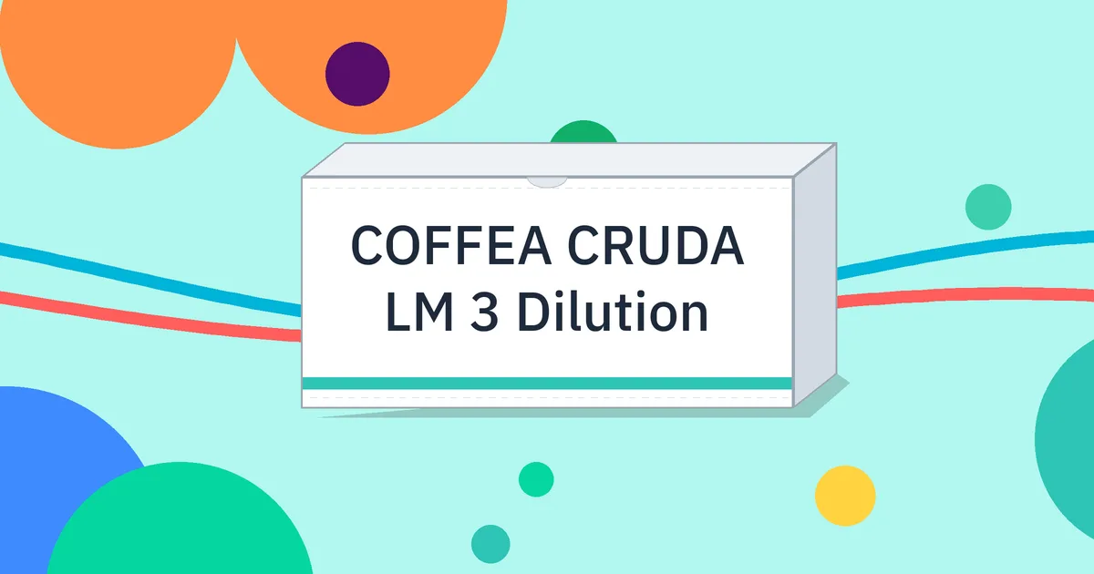 Symbolbild: Packung mit der Aufschrift COFFEA CRUDA LM 3 Dilution (PZN 12830764) – Verfügbarkeit und Bezug in Apotheken in Frankfurt am Main