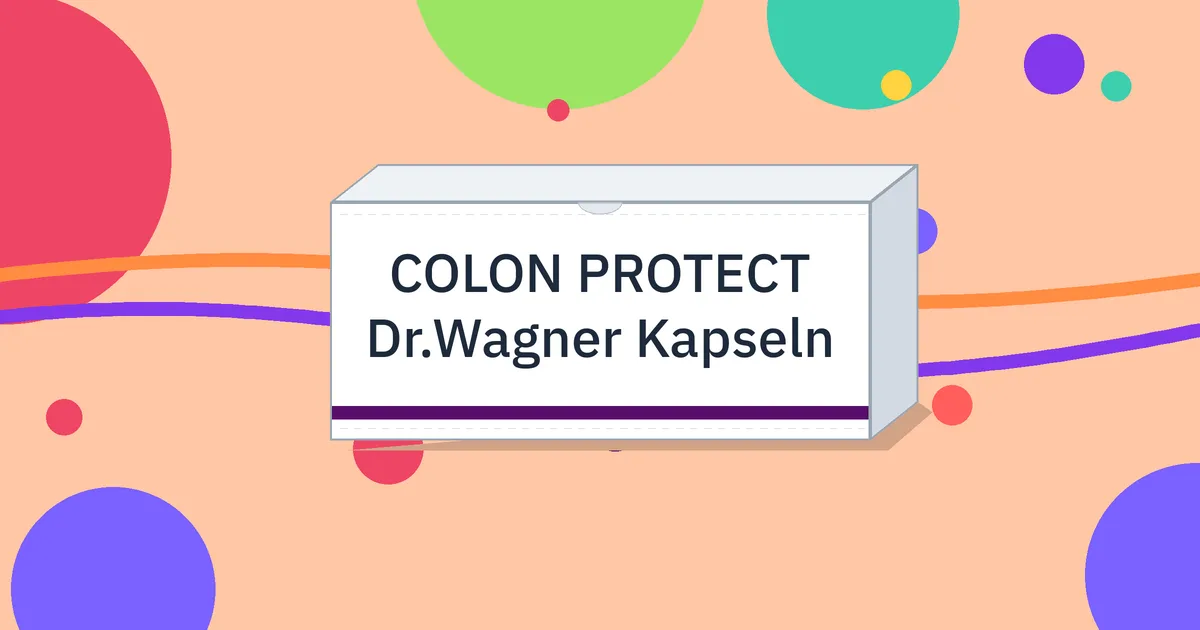 Symbolbild: Packung mit der Aufschrift COLON PROTECT Dr.Wagner Kapseln (PZN 11029283) – Verfügbarkeit und Bezug in Apotheken in Frankfurt am Main