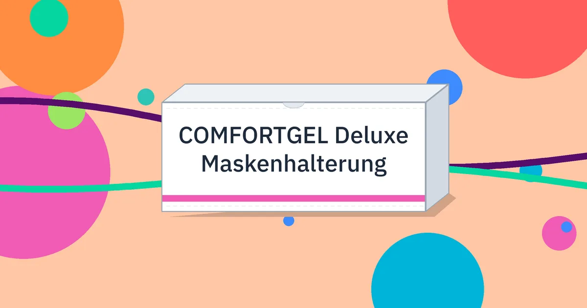 Symbolbild: Packung mit der Aufschrift COMFORTGEL Deluxe Maskenhalterung (PZN 02761430) – Verfügbarkeit und Bezug in Apotheken in Frankfurt am Main