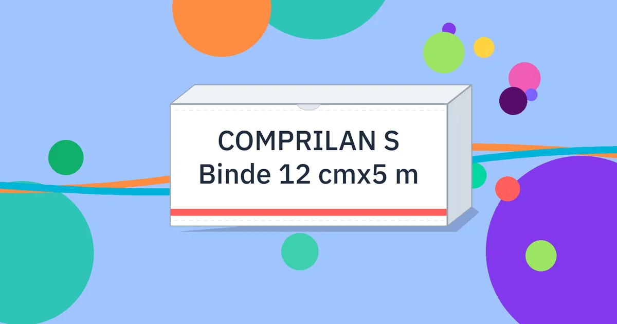 Symbolbild: Packung mit der Aufschrift COMPRILAN S Binde 12 cmx5 m (PZN 04085720) – Verfügbarkeit und Bezug in Apotheken in Frankfurt am Main