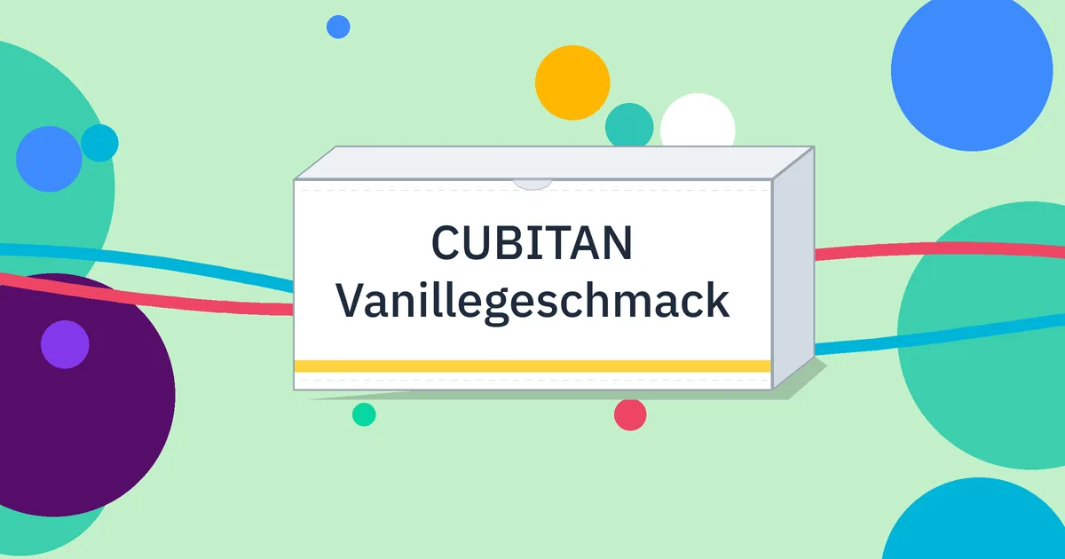 Symbolbild: Packung mit der Aufschrift CUBITAN Vanillegeschmack (PZN 20323260) – Verfügbarkeit und Bezug in Apotheken in Frankfurt am Main