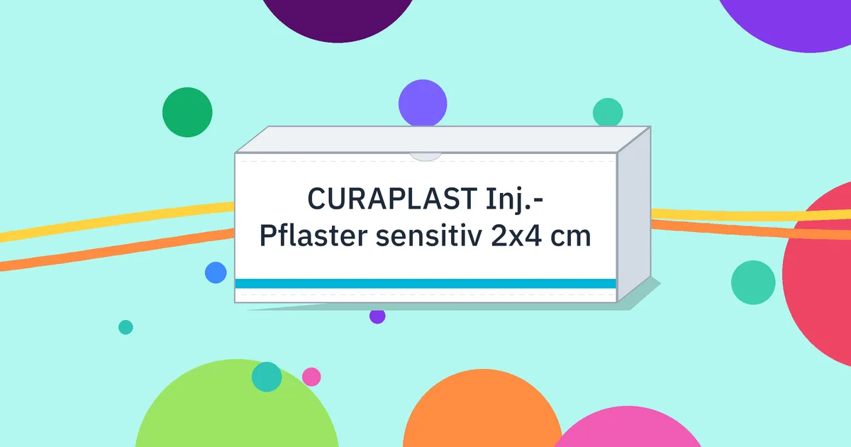 Symbolbild: Packung mit der Aufschrift CURAPLAST Inj.-Pflaster sensitiv 2x4 cm (PZN 19200701) – Verfügbarkeit und Bezug in Apotheken in Frankfurt am Main