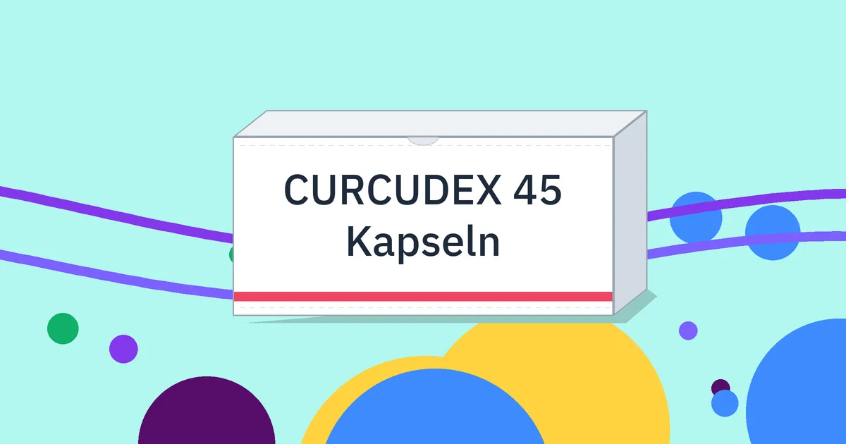 Symbolbild: Packung mit der Aufschrift CURCUDEX 45 Kapseln (PZN 11656028) – Verfügbarkeit und Bezug in Apotheken in Frankfurt am Main