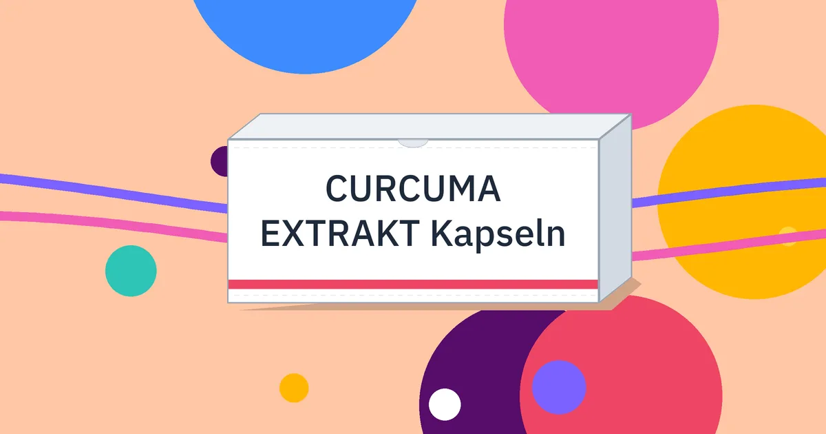 Symbolbild: Packung mit der Aufschrift CURCUMA EXTRAKT Kapseln (PZN 07692828) – Verfügbarkeit und Bezug in Apotheken in Frankfurt am Main
