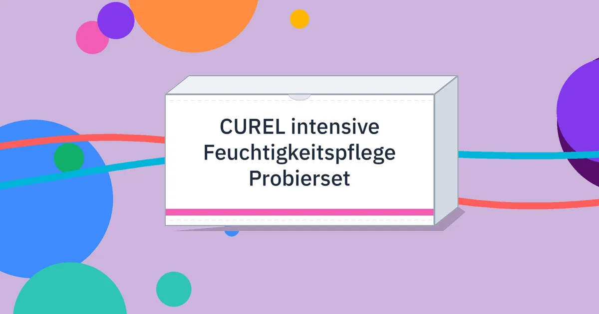 Symbolbild: Packung mit der Aufschrift CUREL intensive Feuchtigkeitspflege Probierset (PZN 20157198) – Verfügbarkeit und Bezug in Apotheken in Frankfurt am Main