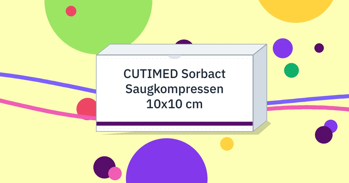 Symbolbild: Packung mit der Aufschrift CUTIMED Sorbact Saugkompressen 10x10 cm (PZN 19699959) – Verfügbarkeit und Bezug in Apotheken in Frankfurt am Main