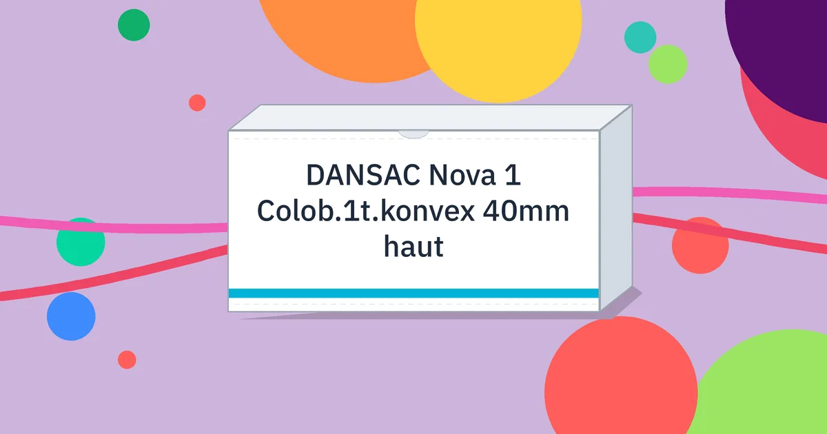 Symbolbild: Packung mit der Aufschrift DANSAC Nova 1 Colob.1t.konvex 40mm haut (PZN 03755012) – Verfügbarkeit und Bezug in Apotheken in Frankfurt am Main