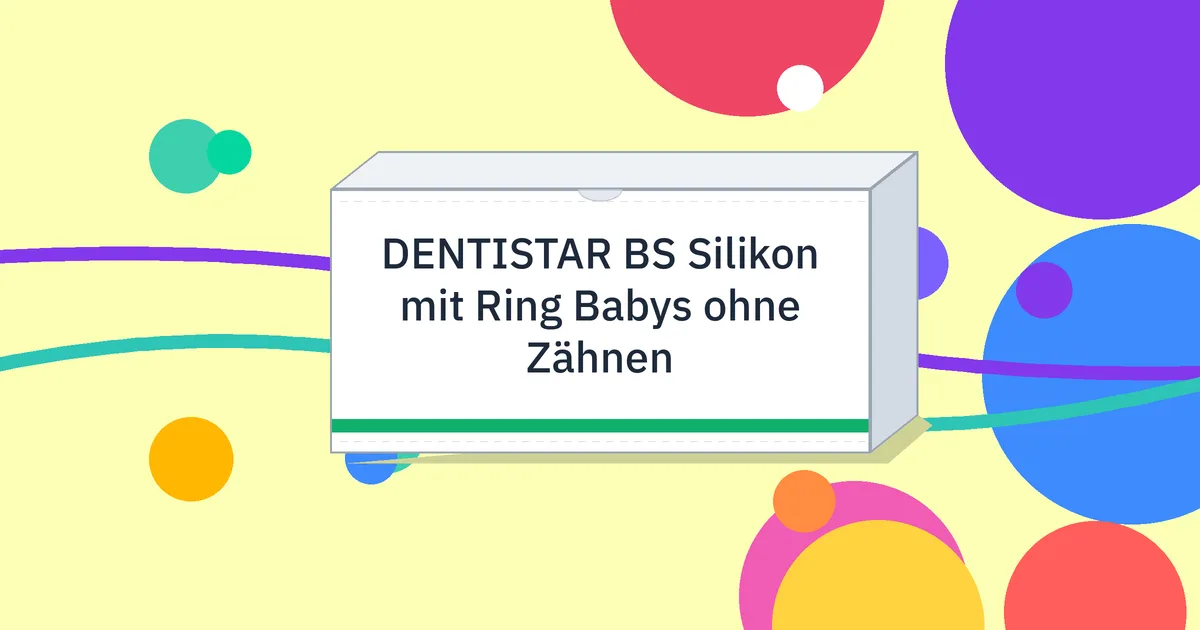 Symbolbild: Packung mit der Aufschrift DENTISTAR BS Silikon mit Ring Babys ohne Zähnen (PZN 04770812) – Verfügbarkeit und Bezug in Apotheken in Frankfurt am Main