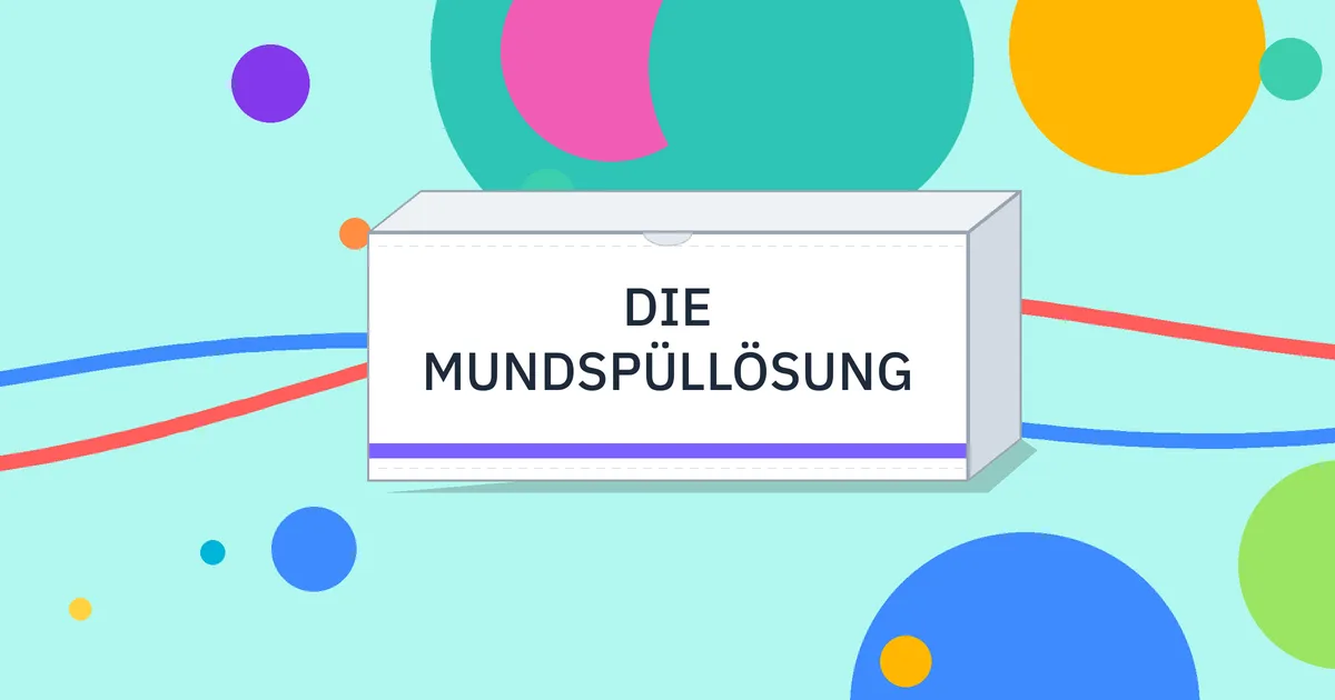 Symbolbild: Packung mit der Aufschrift DIE MUNDSPÜLLÖSUNG (PZN 19432162) – Verfügbarkeit und Bezug in Apotheken in Frankfurt am Main