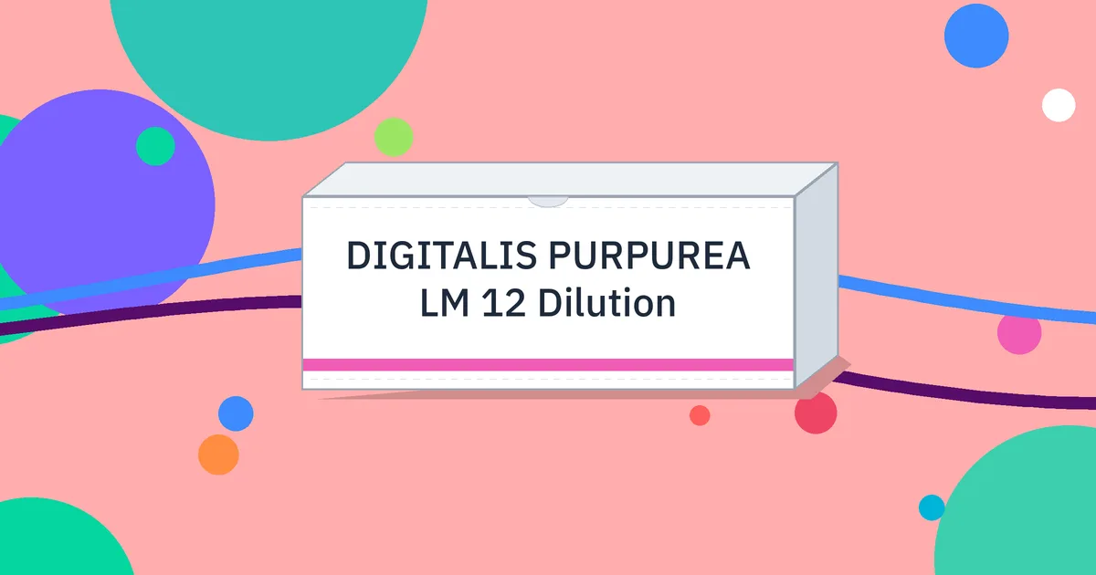 Symbolbild: Packung mit der Aufschrift DIGITALIS PURPUREA LM 12 Dilution (PZN 06921497) – Verfügbarkeit und Bezug in Apotheken in Frankfurt am Main