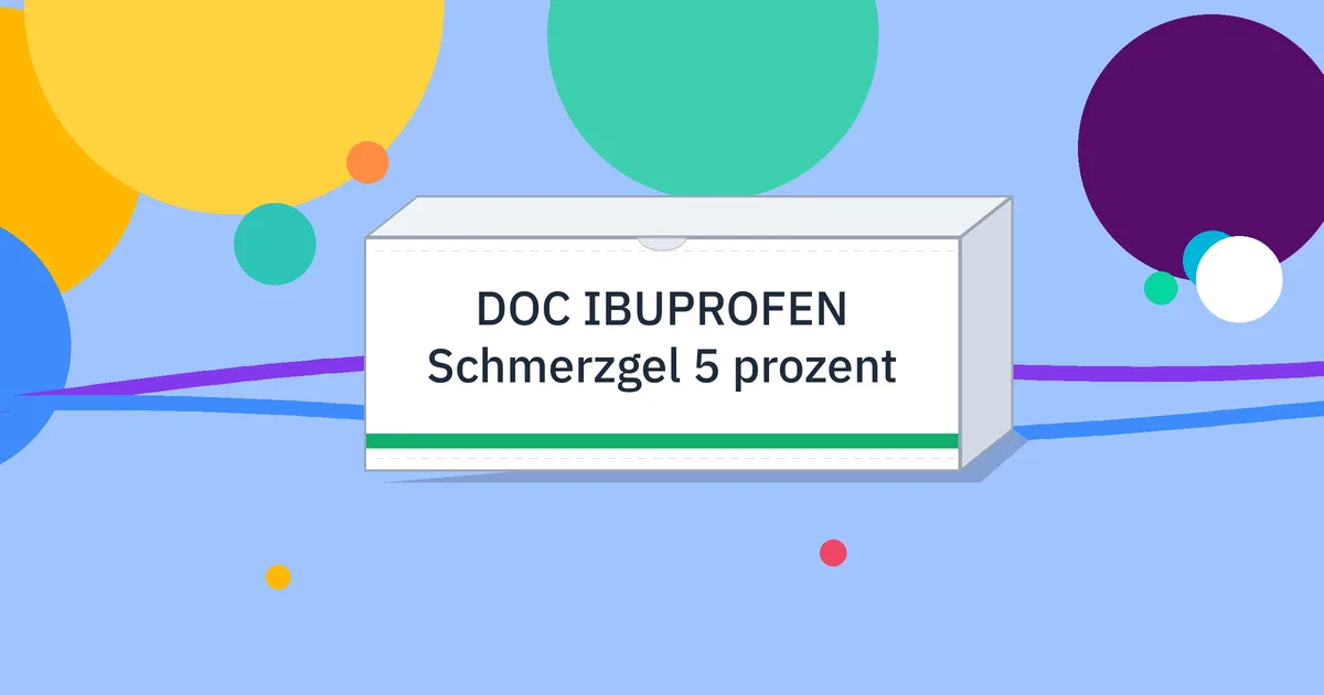Symbolbild: Packung mit der Aufschrift DOC IBUPROFEN Schmerzgel 5 prozent (PZN 07770675) – Verfügbarkeit und Bezug in Apotheken in Frankfurt am Main