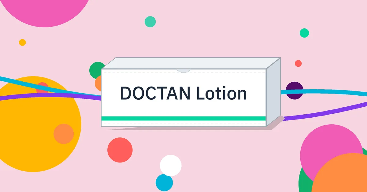 Symbolbild: Packung mit der Aufschrift DOCTAN Lotion (PZN 06559961) – Verfügbarkeit und Bezug in Apotheken in Frankfurt am Main