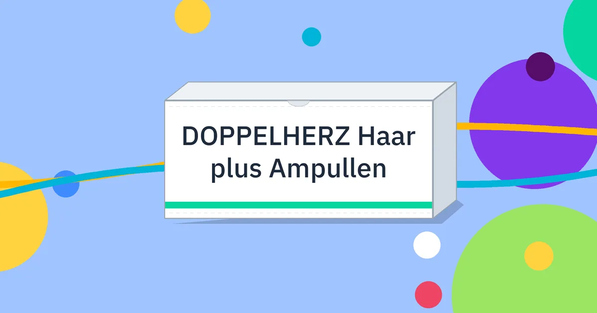 Symbolbild: Packung mit der Aufschrift DOPPELHERZ Haar plus Ampullen (PZN 16866090) – Verfügbarkeit und Bezug in Apotheken in Frankfurt am Main