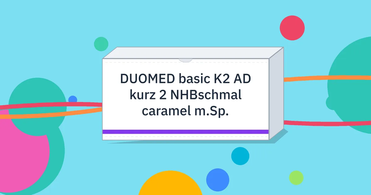 Symbolbild: Packung mit der Aufschrift DUOMED basic K2 AD kurz 2 NHBschmal caramel m.Sp. (PZN 20907713) – Verfügbarkeit und Bezug in Apotheken in Frankfurt am Main