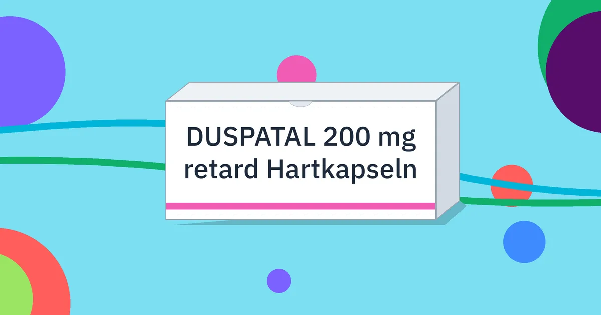 Symbolbild: Packung mit der Aufschrift DUSPATAL 200 mg retard Hartkapseln (PZN 16352907) – Verfügbarkeit und Bezug in Apotheken in Frankfurt am Main