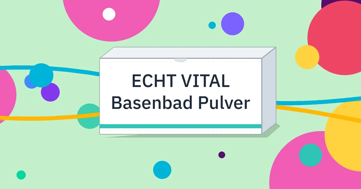 Symbolbild: Packung mit der Aufschrift ECHT VITAL Basenbad Pulver (PZN 11848199) – Verfügbarkeit und Bezug in Apotheken in Frankfurt am Main