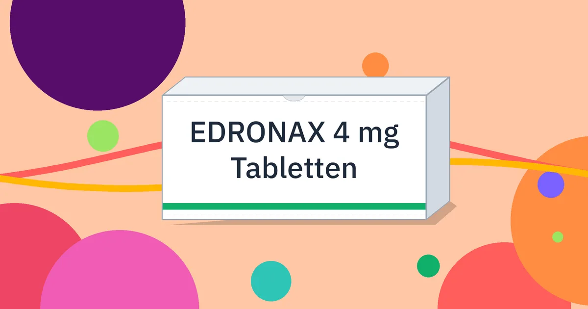 Symbolbild: Packung mit der Aufschrift EDRONAX 4 mg Tabletten (PZN 01509473) – Verfügbarkeit und Bezug in Apotheken in Frankfurt am Main