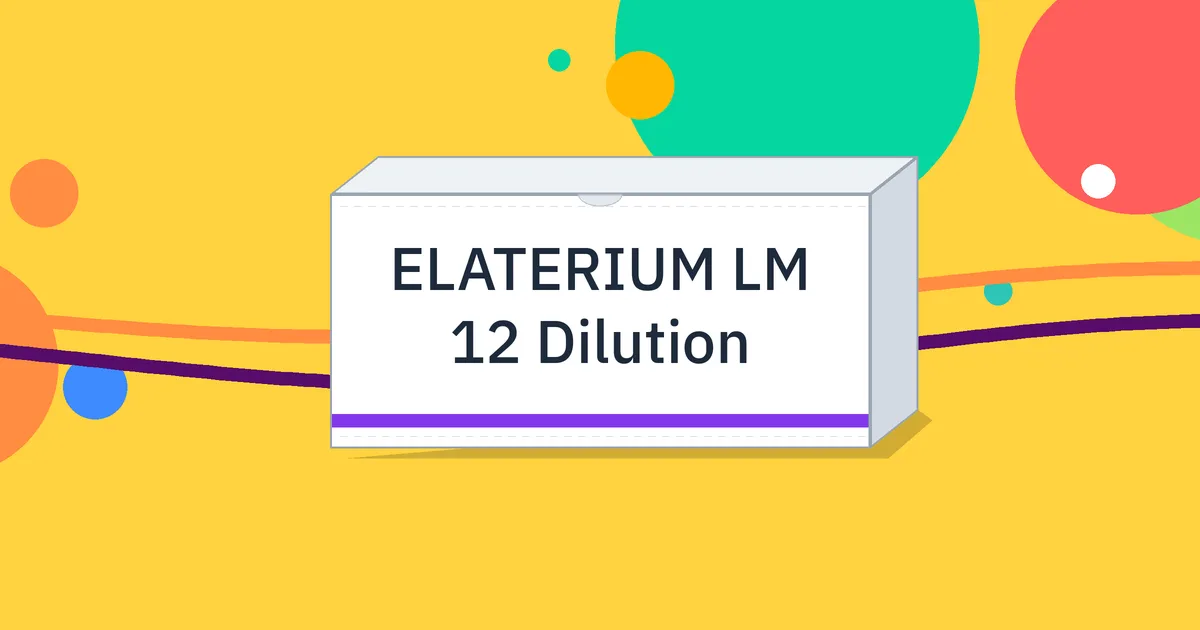 Symbolbild: Packung mit der Aufschrift ELATERIUM LM 12 Dilution (PZN 13470256) – Verfügbarkeit und Bezug in Apotheken in Frankfurt am Main