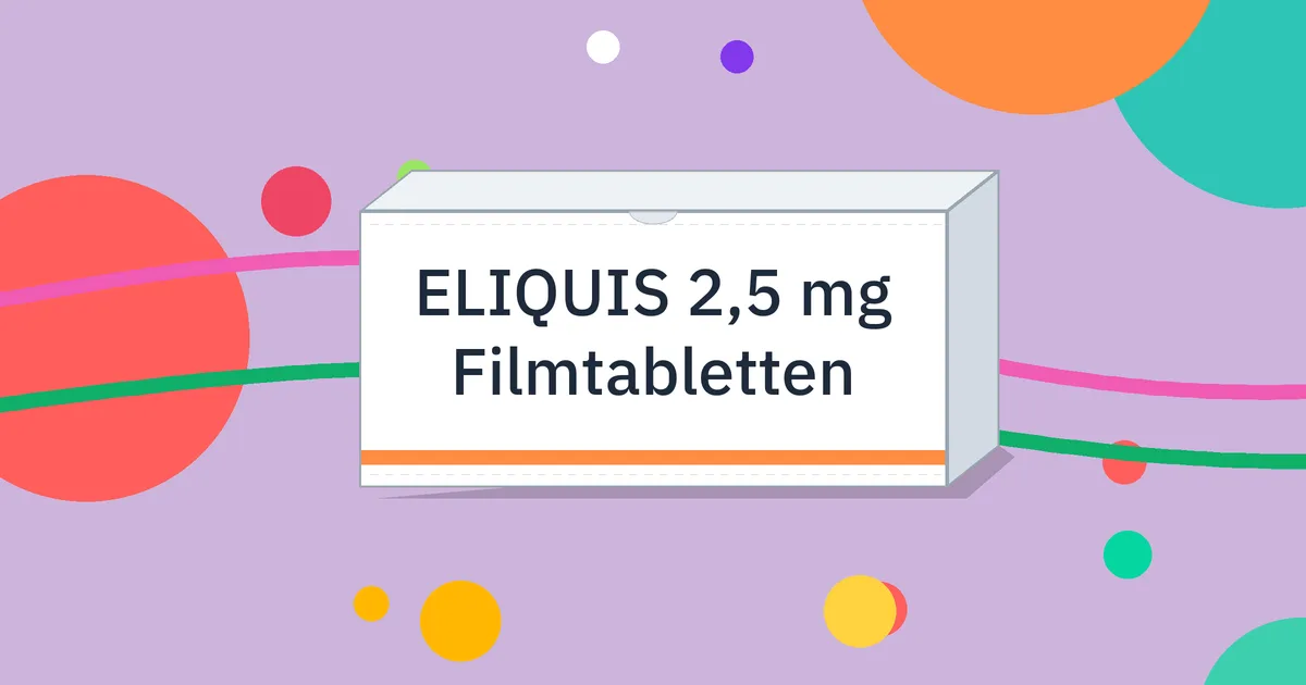 Symbolbild: Packung mit der Aufschrift ELIQUIS 2,5 mg Filmtabletten (PZN 20044353) – Verfügbarkeit und Bezug in Apotheken in Frankfurt am Main