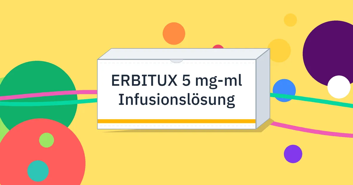 Symbolbild: Packung mit der Aufschrift ERBITUX 5 mg-ml Infusionslösung (PZN 07226977) – Verfügbarkeit und Bezug in Apotheken in Frankfurt am Main