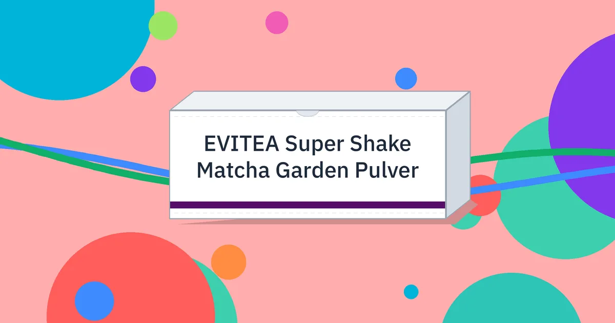 Symbolbild: Packung mit der Aufschrift EVITEA Super Shake Matcha Garden Pulver (PZN 16611616) – Verfügbarkeit und Bezug in Apotheken in Frankfurt am Main
