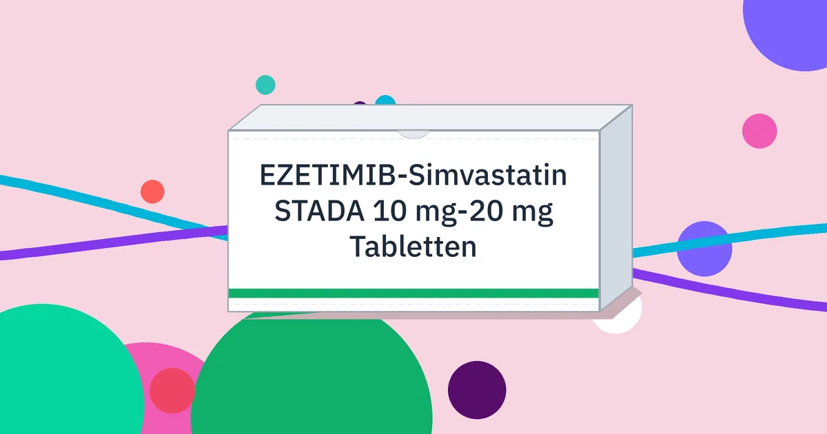 Symbolbild: Packung mit der Aufschrift EZETIMIB-Simvastatin STADA 10 mg-20 mg Tabletten (PZN 11853119) – Verfügbarkeit und Bezug in Apotheken in Frankfurt am Main