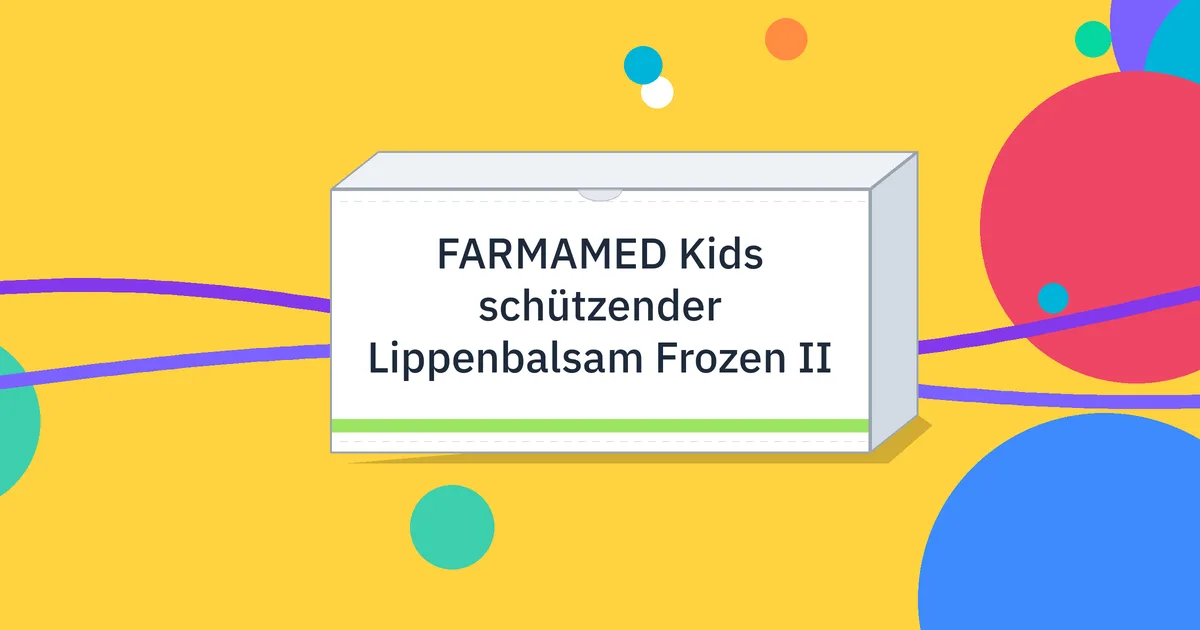 Symbolbild: Packung mit der Aufschrift FARMAMED Kids schützender Lippenbalsam Frozen II (PZN 16564673) – Verfügbarkeit und Bezug in Apotheken in Frankfurt am Main