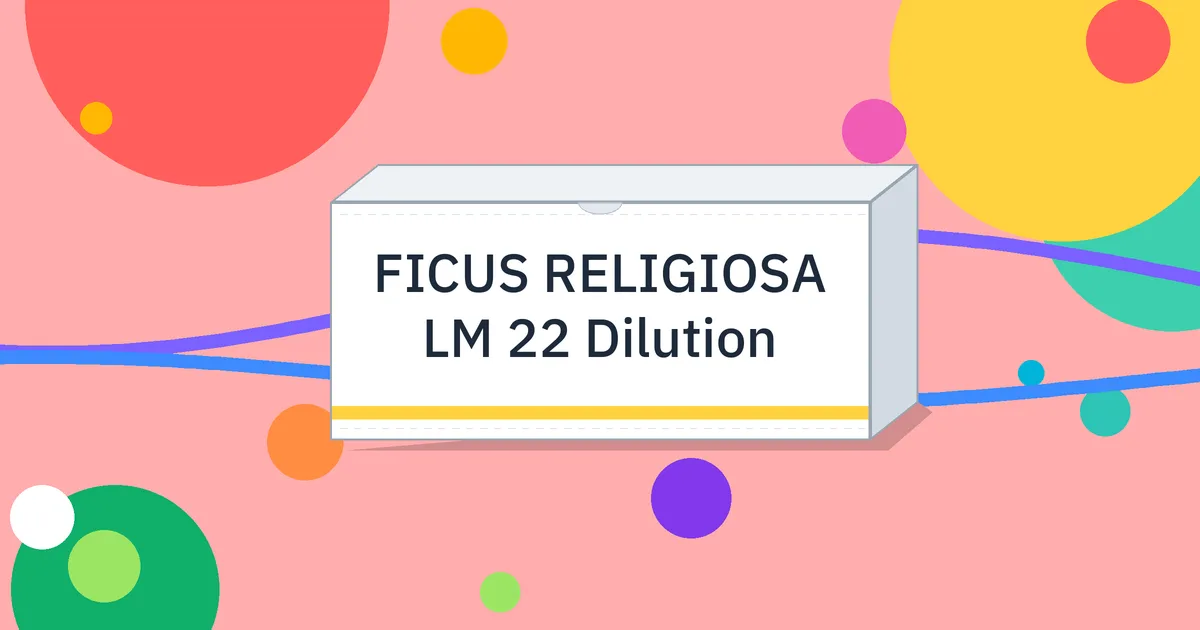 Symbolbild: Packung mit der Aufschrift FICUS RELIGIOSA LM 22 Dilution (PZN 12854084) – Verfügbarkeit und Bezug in Apotheken in Frankfurt am Main