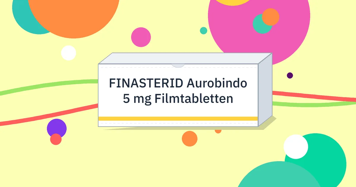 Symbolbild: Packung mit der Aufschrift FINASTERID Aurobindo 5 mg Filmtabletten (PZN 05454409) – Verfügbarkeit und Bezug in Apotheken in Frankfurt am Main