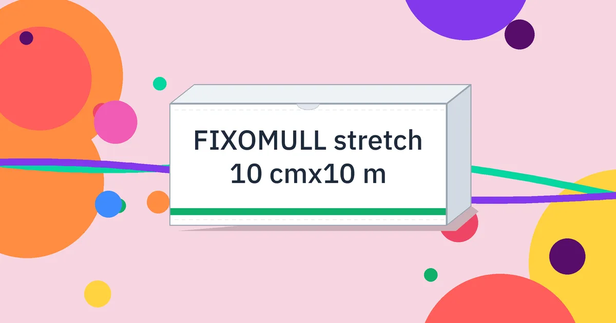 Symbolbild: Packung mit der Aufschrift FIXOMULL stretch 10 cmx10 m (PZN 14163421) – Verfügbarkeit und Bezug in Apotheken in Frankfurt am Main