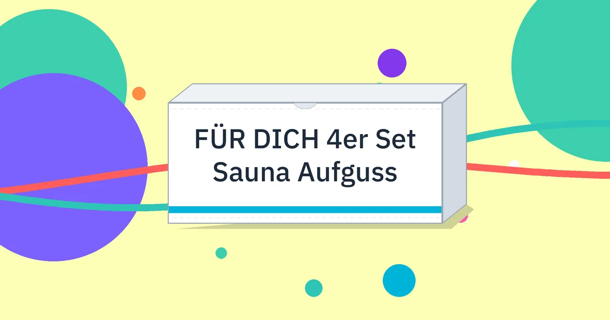 Symbolbild: Packung mit der Aufschrift FÜR DICH 4er Set Sauna Aufguss (PZN 19893265) – Verfügbarkeit und Bezug in Apotheken in Frankfurt am Main