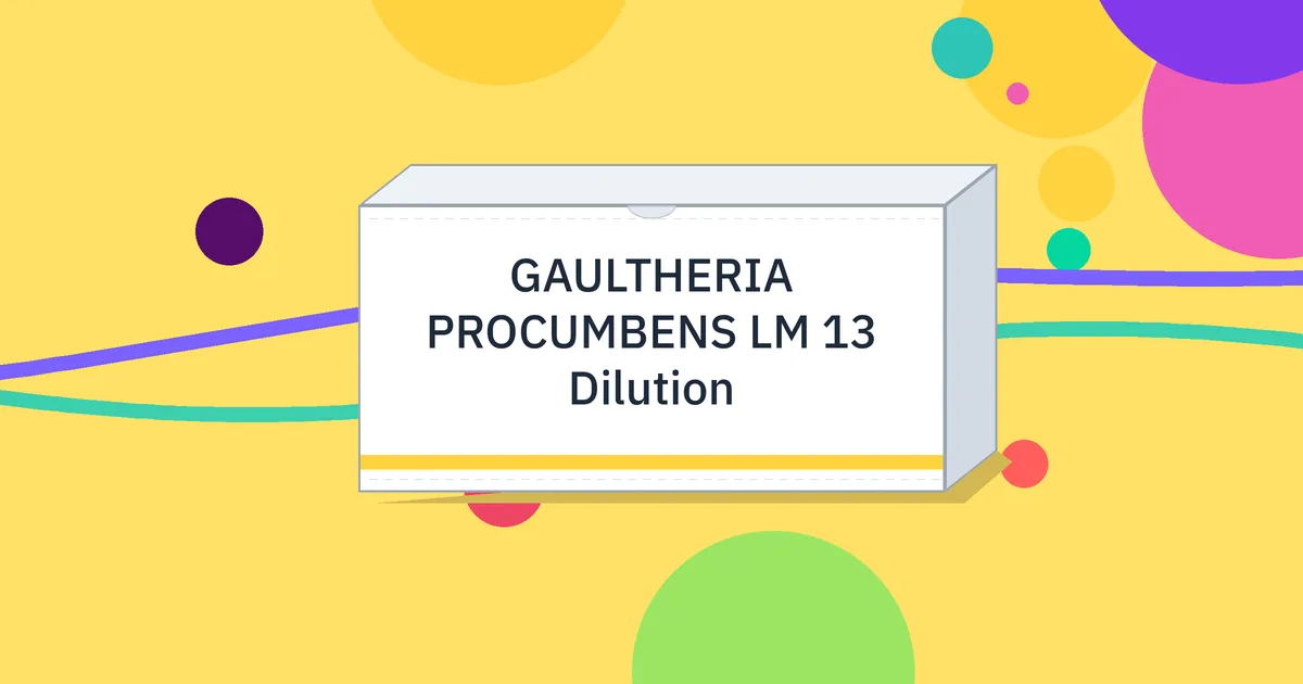 Symbolbild: Packung mit der Aufschrift GAULTHERIA PROCUMBENS LM 13 Dilution (PZN 13498970) – Verfügbarkeit und Bezug in Apotheken in Frankfurt am Main