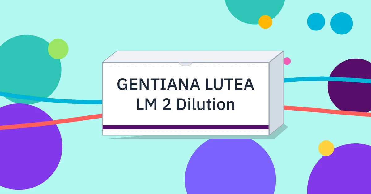 Symbolbild: Packung mit der Aufschrift GENTIANA LUTEA LM 2 Dilution (PZN 12876097) – Verfügbarkeit und Bezug in Apotheken in Frankfurt am Main