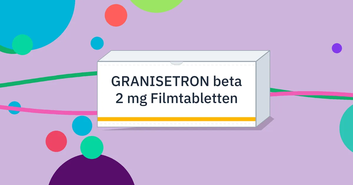 Symbolbild: Packung mit der Aufschrift GRANISETRON beta 2 mg Filmtabletten (PZN 06621602) – Verfügbarkeit und Bezug in Apotheken in Frankfurt am Main