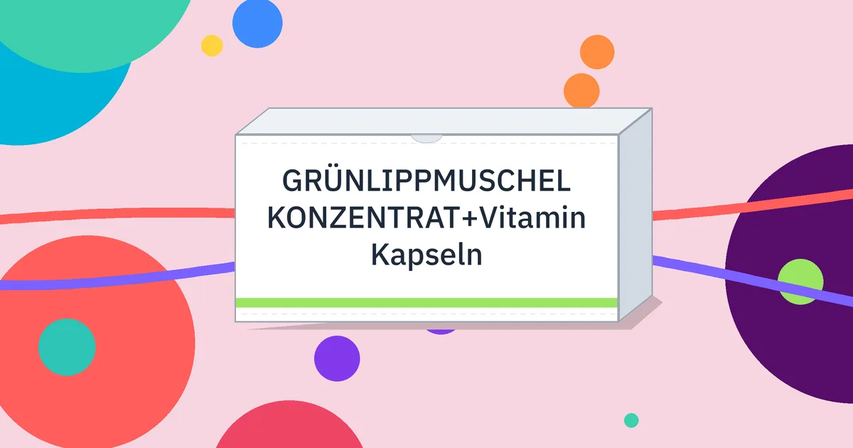 Symbolbild: Packung mit der Aufschrift GRÜNLIPPMUSCHEL KONZENTRAT+Vitamin Kapseln (PZN 02468138) – Verfügbarkeit und Bezug in Apotheken in Frankfurt am Main